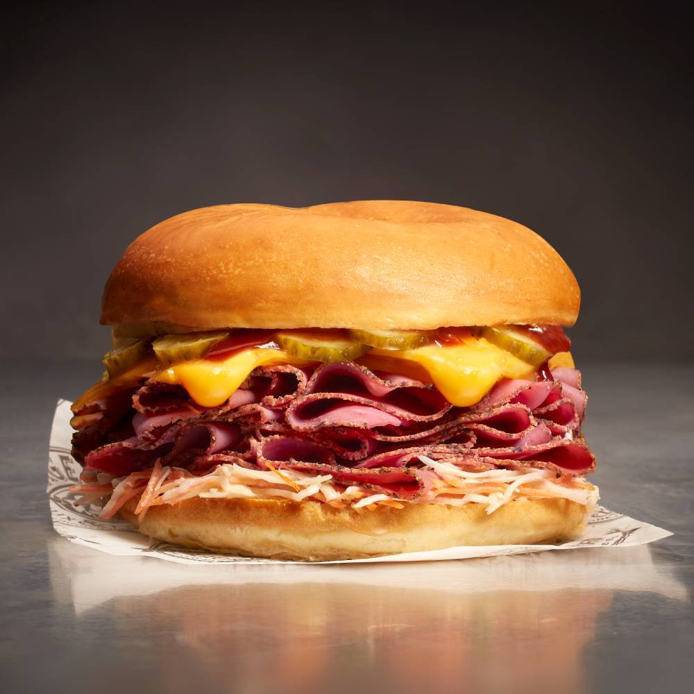 Bagel Selection : Double Pastrami • BAGELSTEIN • Bagels & Coffee shop